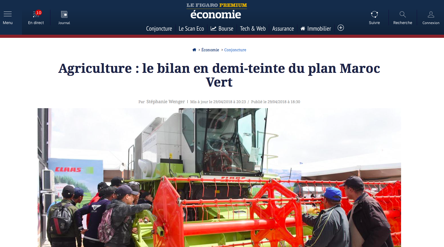 Le bilan en demi teinte du plan Maroc Vert
